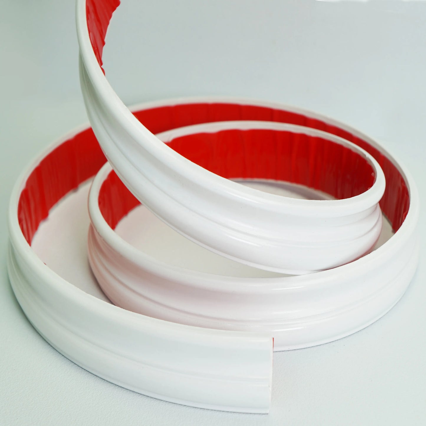 COLAMO White Molding Trim Adhesive Peel and Stick Baseboard Trim Tile ...